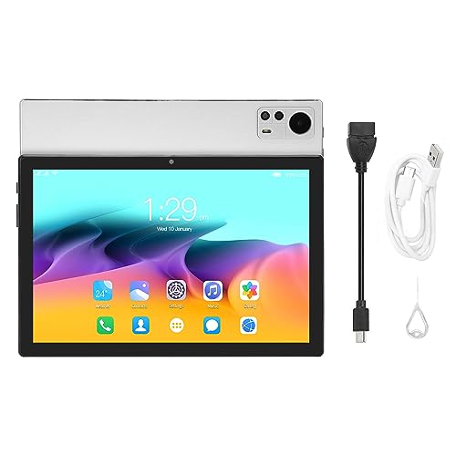 10.1 Inch Tablet, Octa Core 8800mAh Tab M10 8GB 128GB Tablet PC Dual SIM Dual Standby for Working for Android 11 (White)