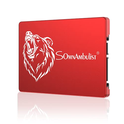 Somnambulist 2.5 Inch SATA 3 120GB 240GB 60GB SATA3 SSD Internal Hard Drive for Laptop (Red Bear-60GB)