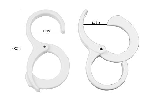 6 Pcs Multi-Function Clip Hanging Hooks, White