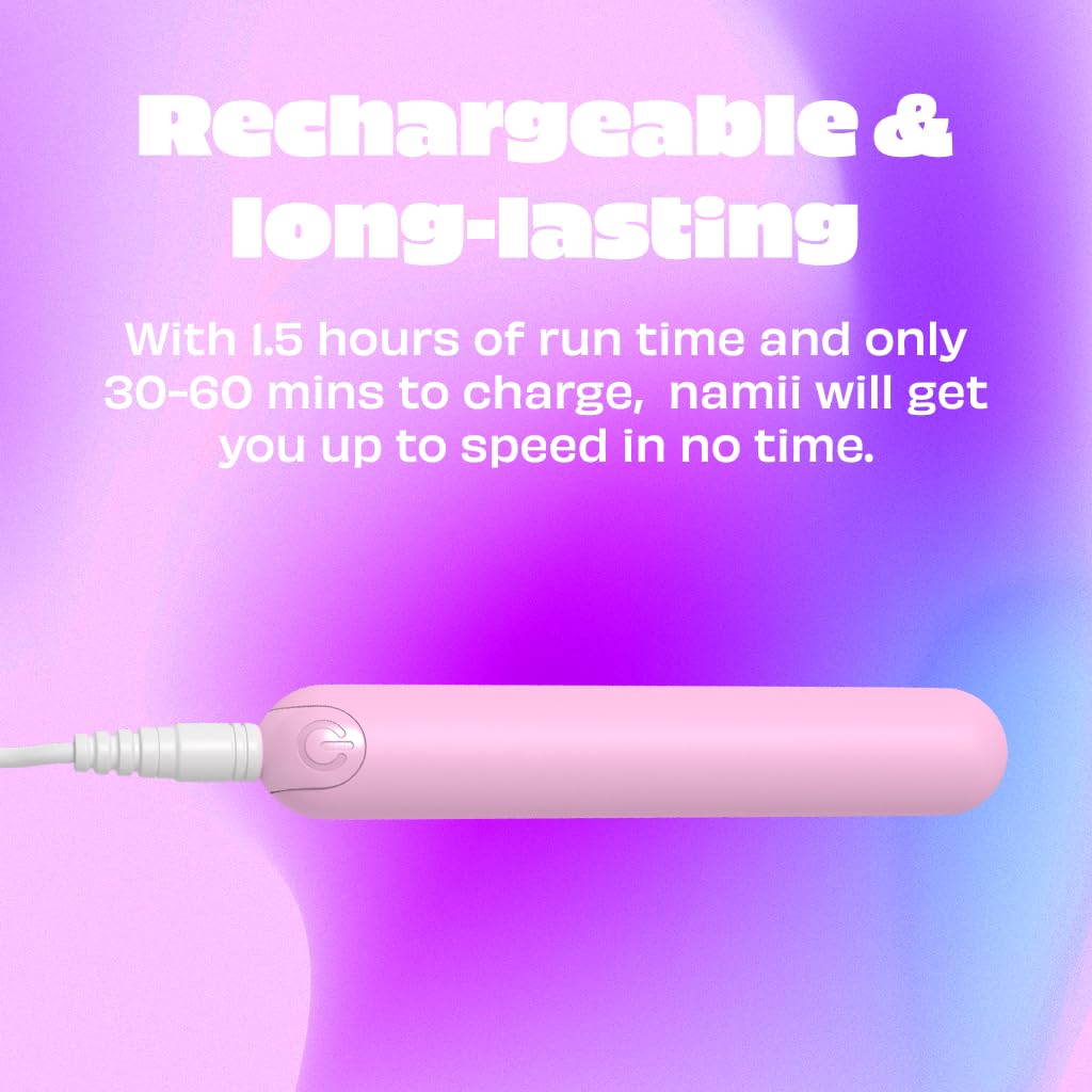 10-Mode Waterproof Micro Mini Vibrator - Body Safe Silicone - Rechargeable, Portable, Quiet, Slim Massager for Women & Couples - Finger Size - Light Pink