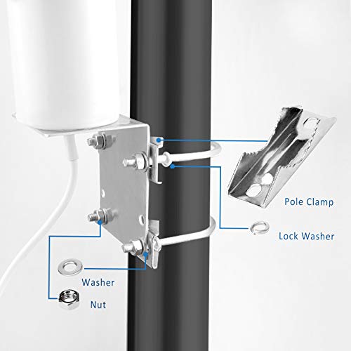 ZDTECH High Gain 10-12dBi External SMA Male/Dual SMA Male 3G 4G 5G LTE Omni Directional Outdoor Antenna for Mobile Cell Phone Cellular 4G/LTE/5G Router Modem Gateway(698-4000 MHz)