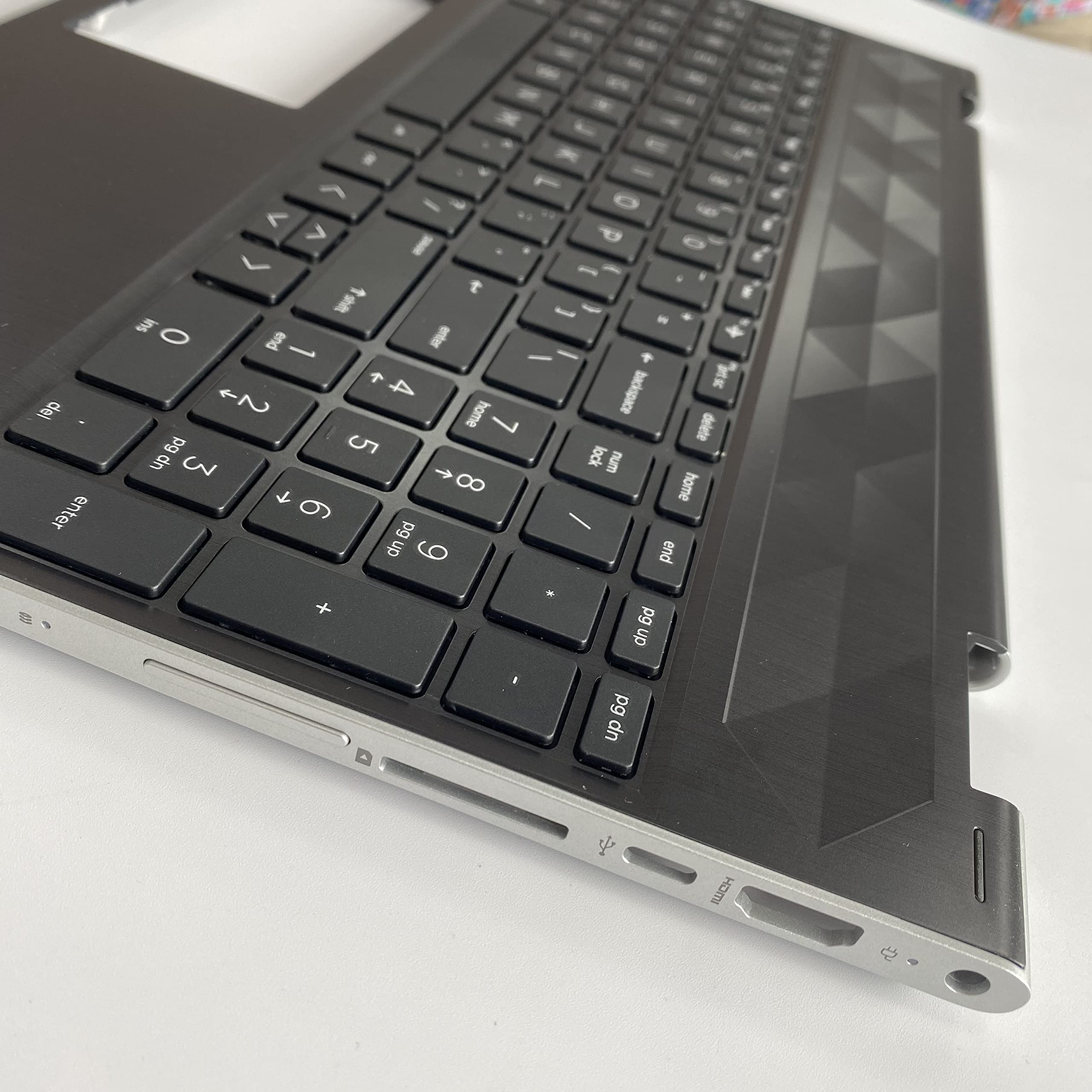 Replacement for HP Pavilion X360 15T-CR000 15T-CR 15 CR 15-CR0051OD Laptop Upper Case Palmrest Keyboard Assembly Part l20848-001 4600EH0E000 Top Cover Black