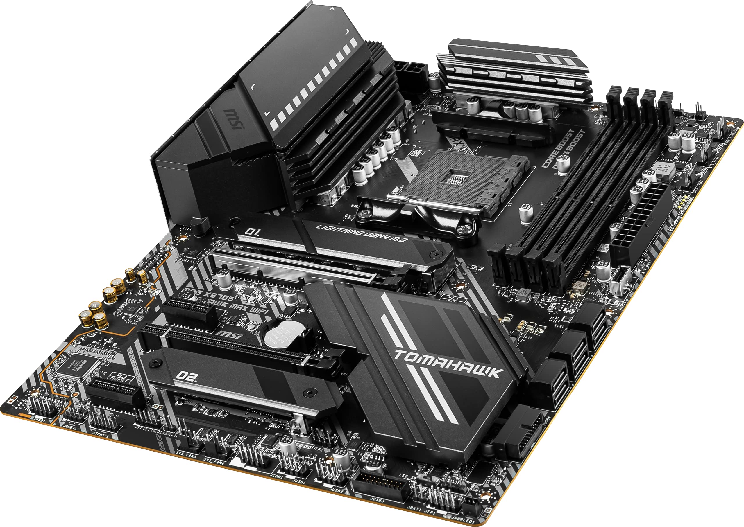 MSI MAG X570S Tomahawk WiFi Motherboard (AMD AM4, DDR4, PCIe 4.0, SATA 6Gb/s, M.2, USB 3.2 Gen 2, AC Wi-Fi 6, HDMI, ATX)