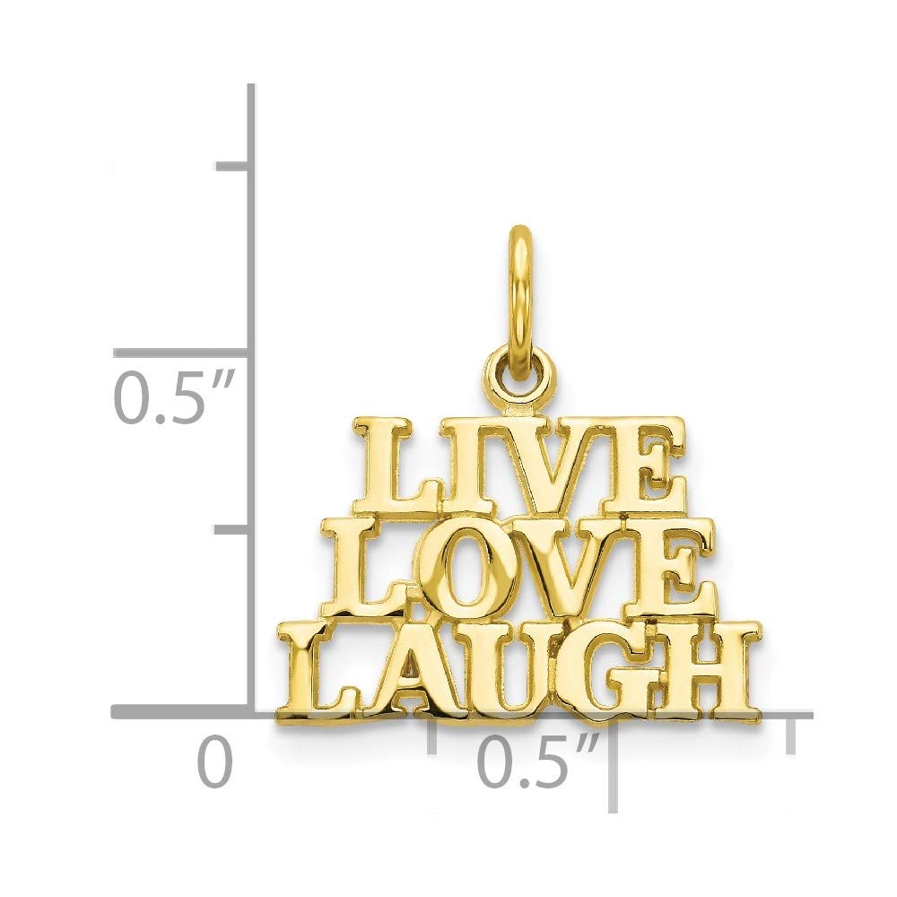 10K LIVE LOVE LAUGH Charm 20mm 16mm style 10C478
