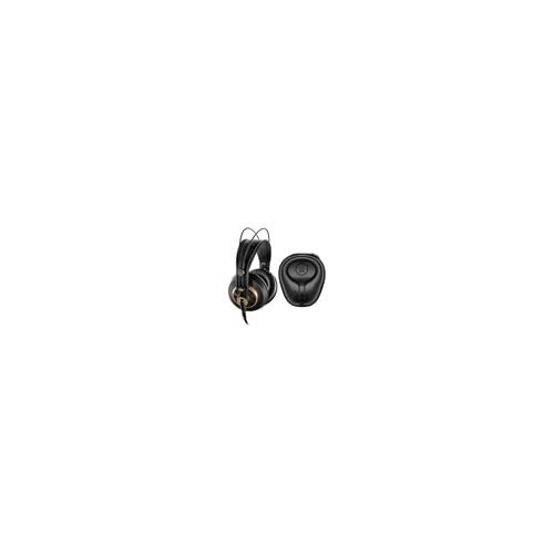 AKG K240 Studio Professional Semi-Open Over-Ear Stereo Headphones Bundle with Hard Shell Headphone Case (2 Items)