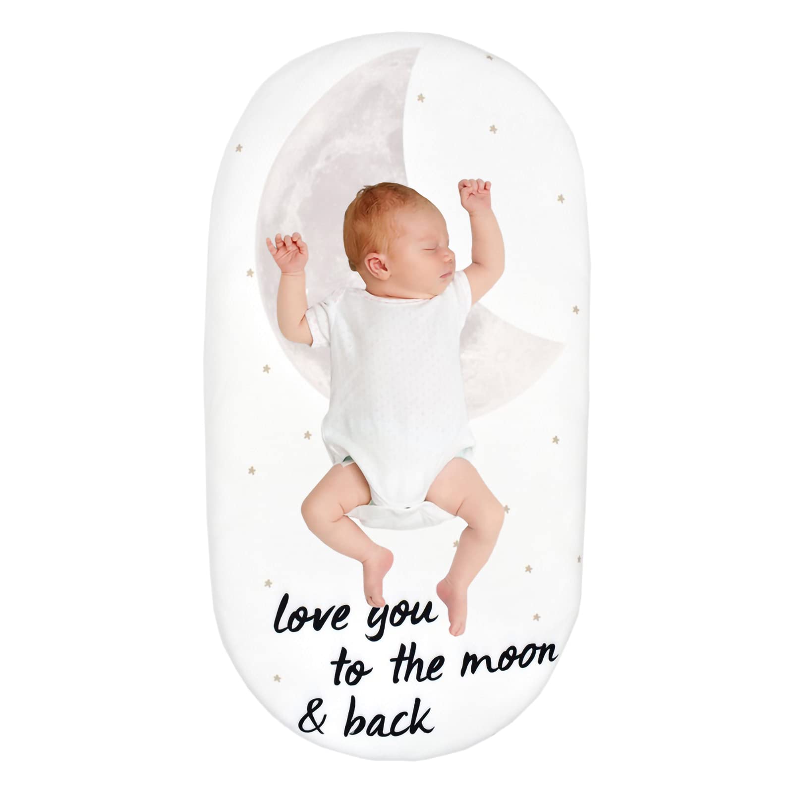 Petyoung Stretch Baby Bassinet Sheet, Toddler Ultra Soft Sheets for Bassinet Pad/Mattress for Boys Girls