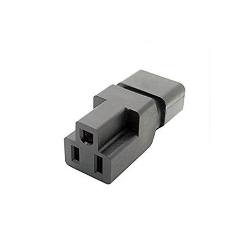 2 Pack UPS 3 Prong Plug Adapter, Goibalma IEC 320 C14 3 Pin Male to 5-15R Female Plug Receptacle Power Connector Converter