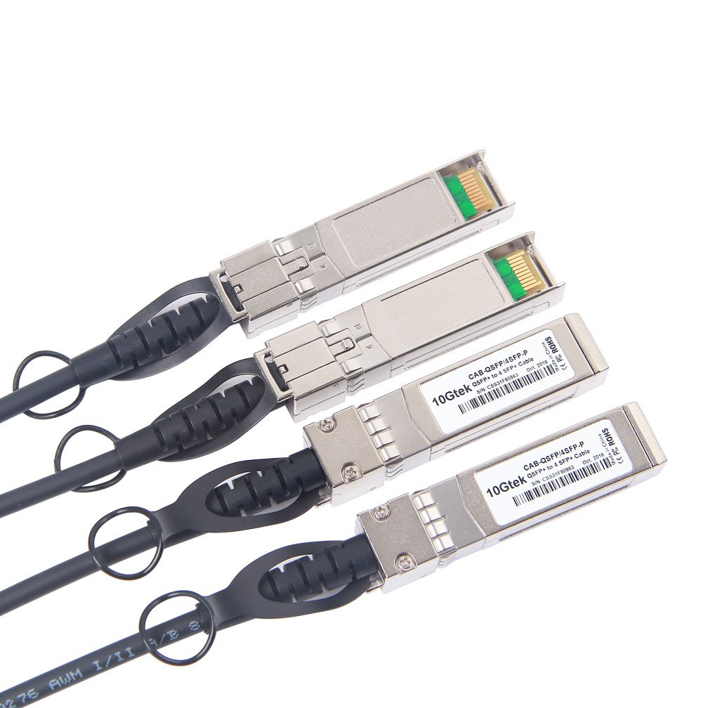 40G QSFP+ to 4xSFP+ Breakout DAC - 40GBASE-CR4 Passive Direct Attach Copper Twinax QSFP to SFP Cable for Juniper QFX-QSFP-DACBO-1M Devices, 1-Meter(3.3ft)