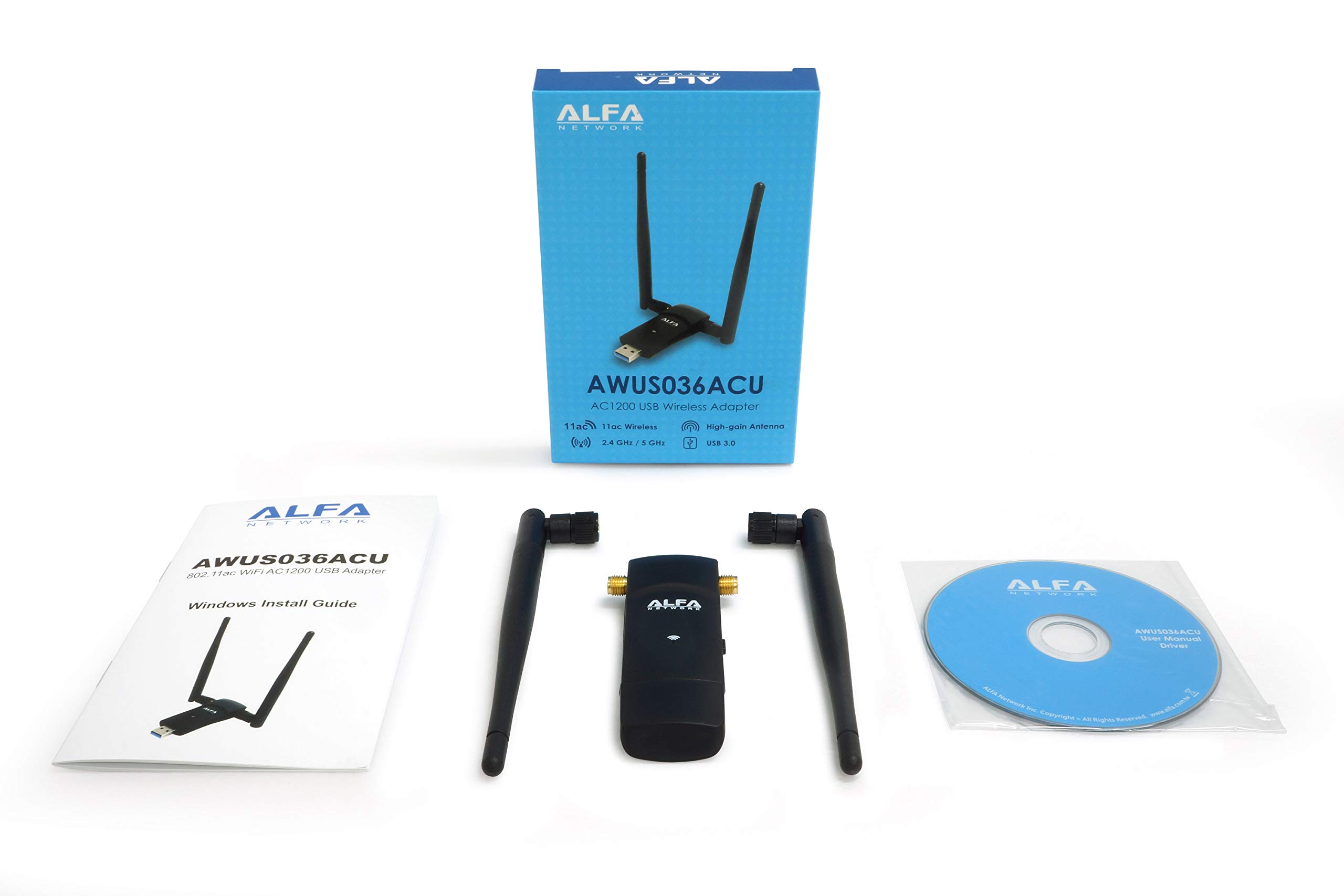ALFA 802.11ac AC1200 MU-MIMO USB Adapter (AWUS036ACU)