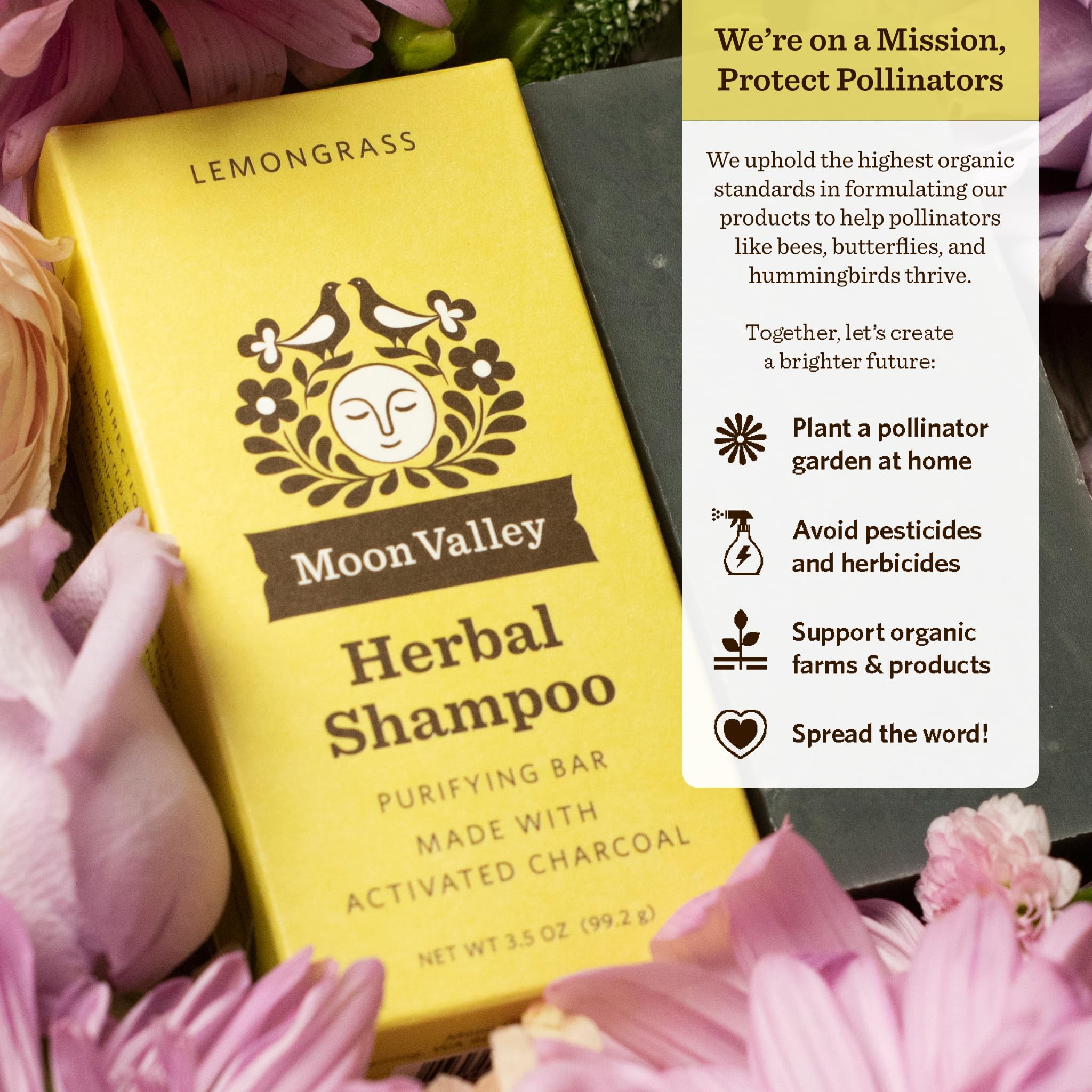 Moon Valley Organics HERBAL SHAMPOO BAR - LEMONGRASS CHARCOAL (2PACK)