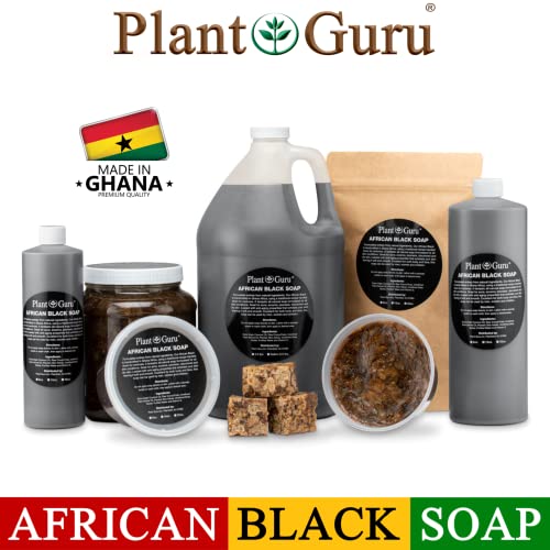 African Black Soap Paste 8 oz. 100% Raw Pure Natural From Ghana. Acne Treatment, Aids Against Eczema & Psoriasis, Dry Skin, Scars and Dark Spots. Great For Pimples, Blackhead, Face & Body Wash.