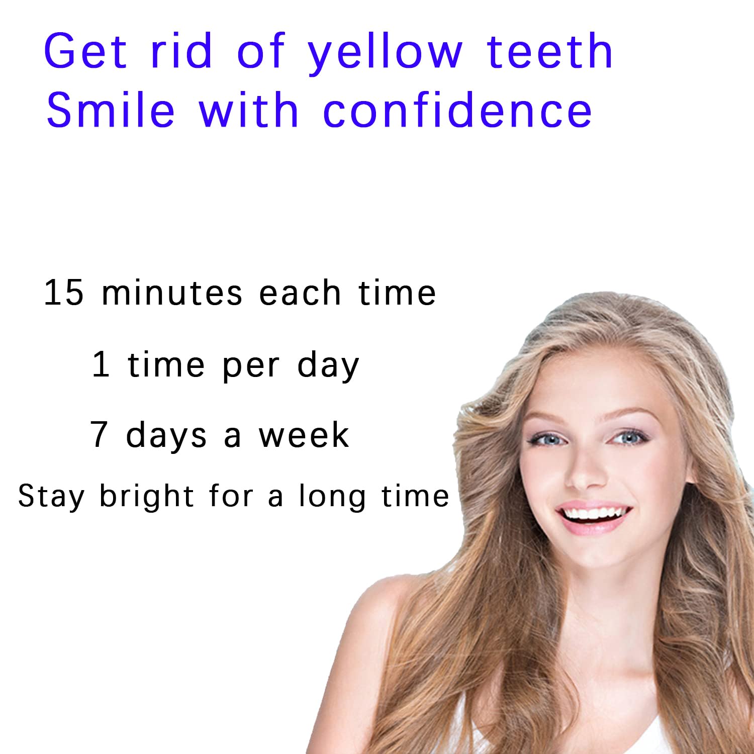 Teeth whitening kit, (4) 35% Hydrogen Carbamide Peroxide, (1) 16X LED Blue Light Accelerator Tray Teeth Whitener for Sensitive Teeth, Gums, Braces Care (Black)