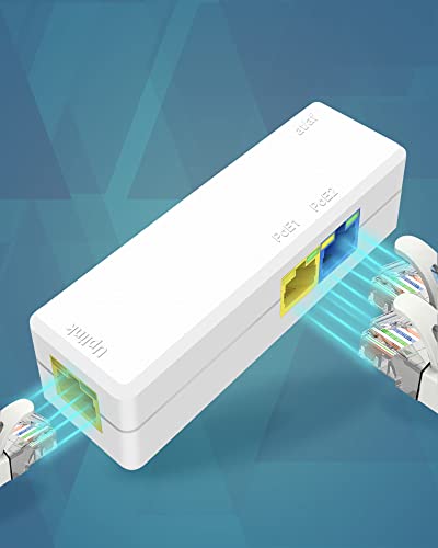 Cqenpr PoE Extend Switch, IEEE802.3af/at/bt, PoE++ BT Port 60W Output, Cascade 3-4 Times, Distance Extend 130M,No Power Required, Plug&Play. (Indoor poe Extender)