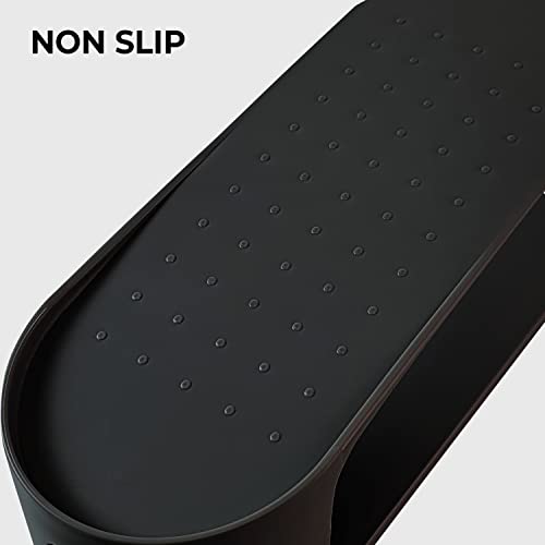 carrotez Shoe Slots Organizer 3 Pack - [Litem] Space Saving Shoe Organizer Rack for Closet - Easy Shoe Stacker, 9.84'' x 3.89'' x 4.26'' (Black, 3 Pack)