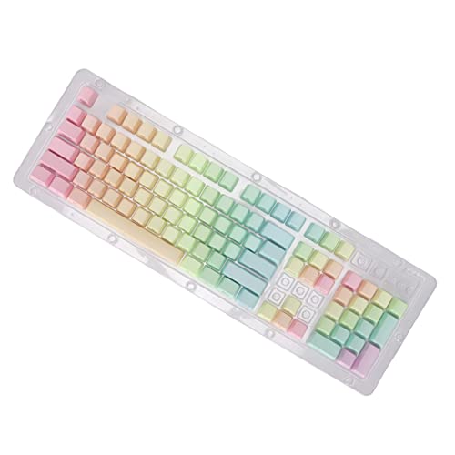 104Pcs PBT Keycaps Keycap Set,Colorful DIY Keycaps for Mechanical Keyboard,Ergonomic Matte Appearance Design,Gaming Keyboards Keycaps Replacement