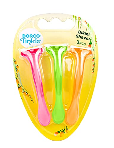 Tinkle Bikini Trimmer | 3 Packs of 3 Razors Each | Moisture Strip Razor for Sensitive Areas | Total 9 Razors