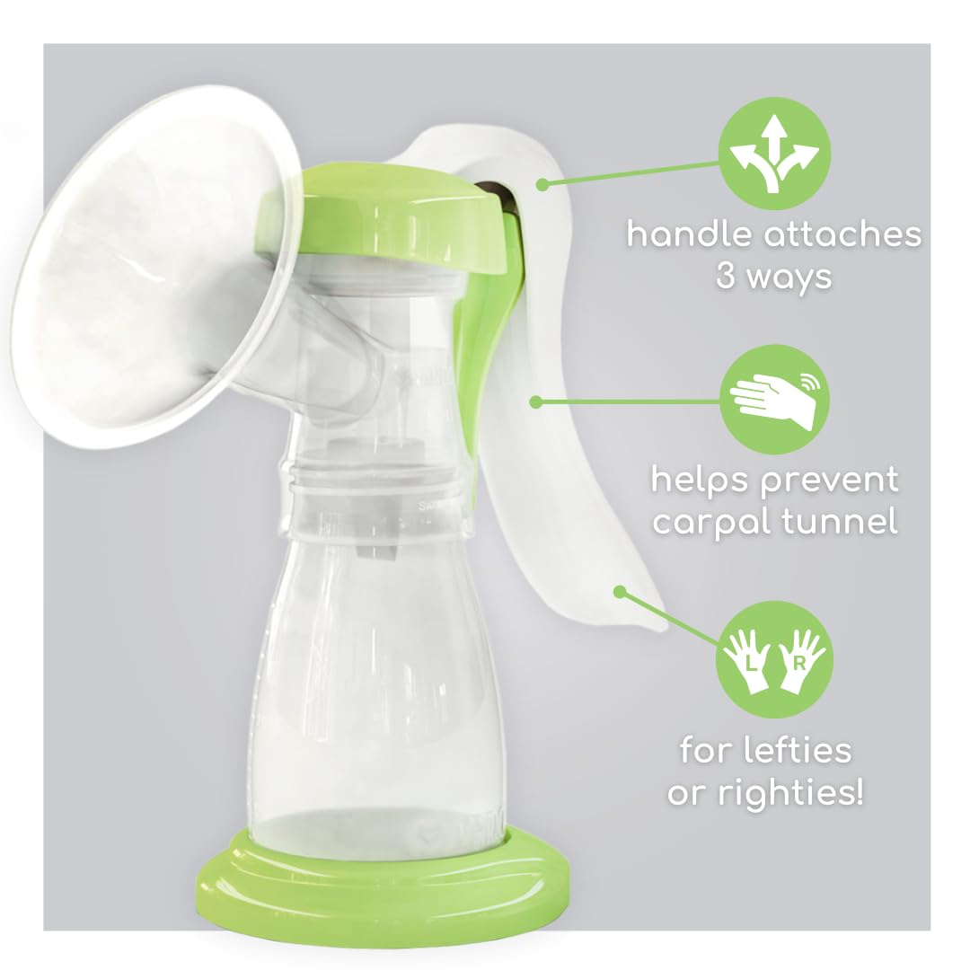 Ardo Amaryll Manual Breastpump, Designed & Manufactured in Switzerland, Includes 26 and 22mm Breast Shells. Portable Quiet Breast Pump. BPA Free Manual Pump for Gentle Pumping. Easy to Use, Hand Pump
