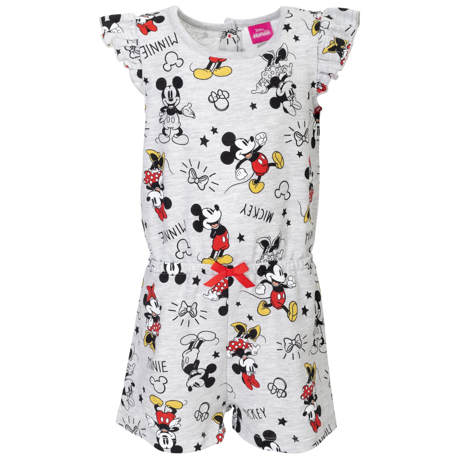 Disney Minnie Mouse Mickey Mouse Infant Baby Girls Sleeveless Romper Gray 18 Months