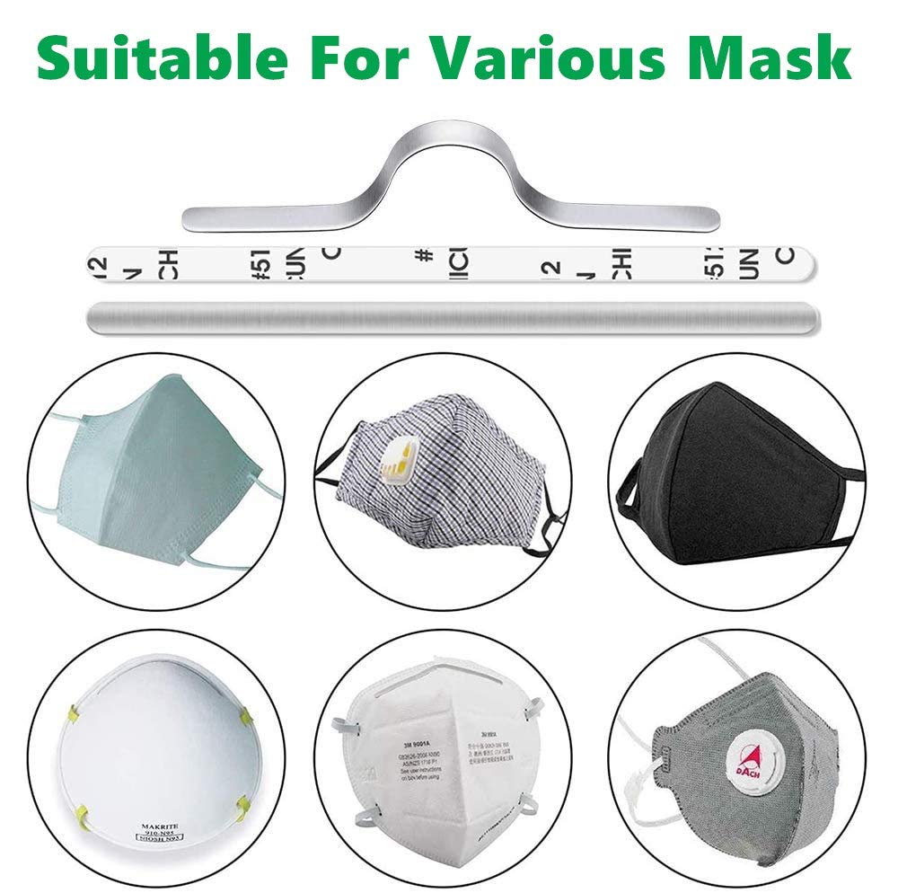 100 PCS Nose Bridge Strips, Aluminum Metal Nose Strip, Shed Protector, Adjustable Nose Clips Wire for DIY Face Making Accessories for Sewing Crafts