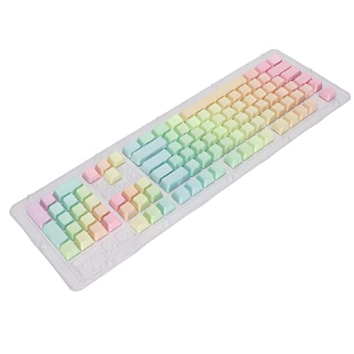 104Pcs PBT Keycaps Keycap Set,Colorful DIY Keycaps for Mechanical Keyboard,Ergonomic Matte Appearance Design,Gaming Keyboards Keycaps Replacement