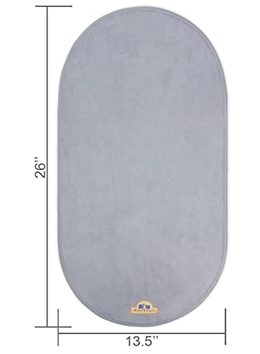 BlueSnail Soft and Comfortable Waterproof Changing pad Liner Portable Coral Fleece Diaper pad Liner (Gray)