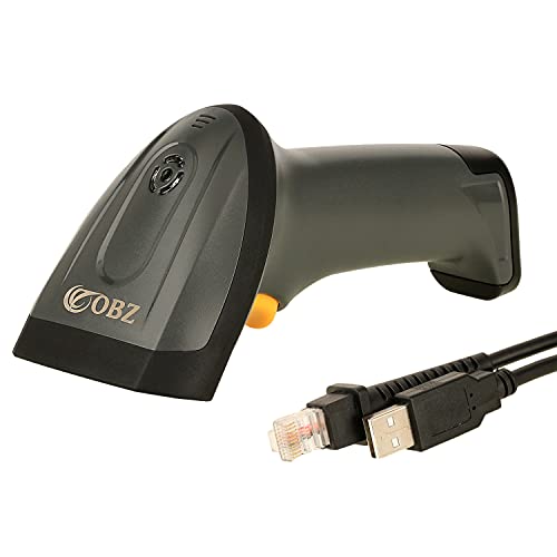 1D Laser Wired Barcode Scanners Readers, Wired Handheld Laser Barcode Scanner, Automatic 1D Bar Code Reader for Supermarket, Convenience Store, Warehouse