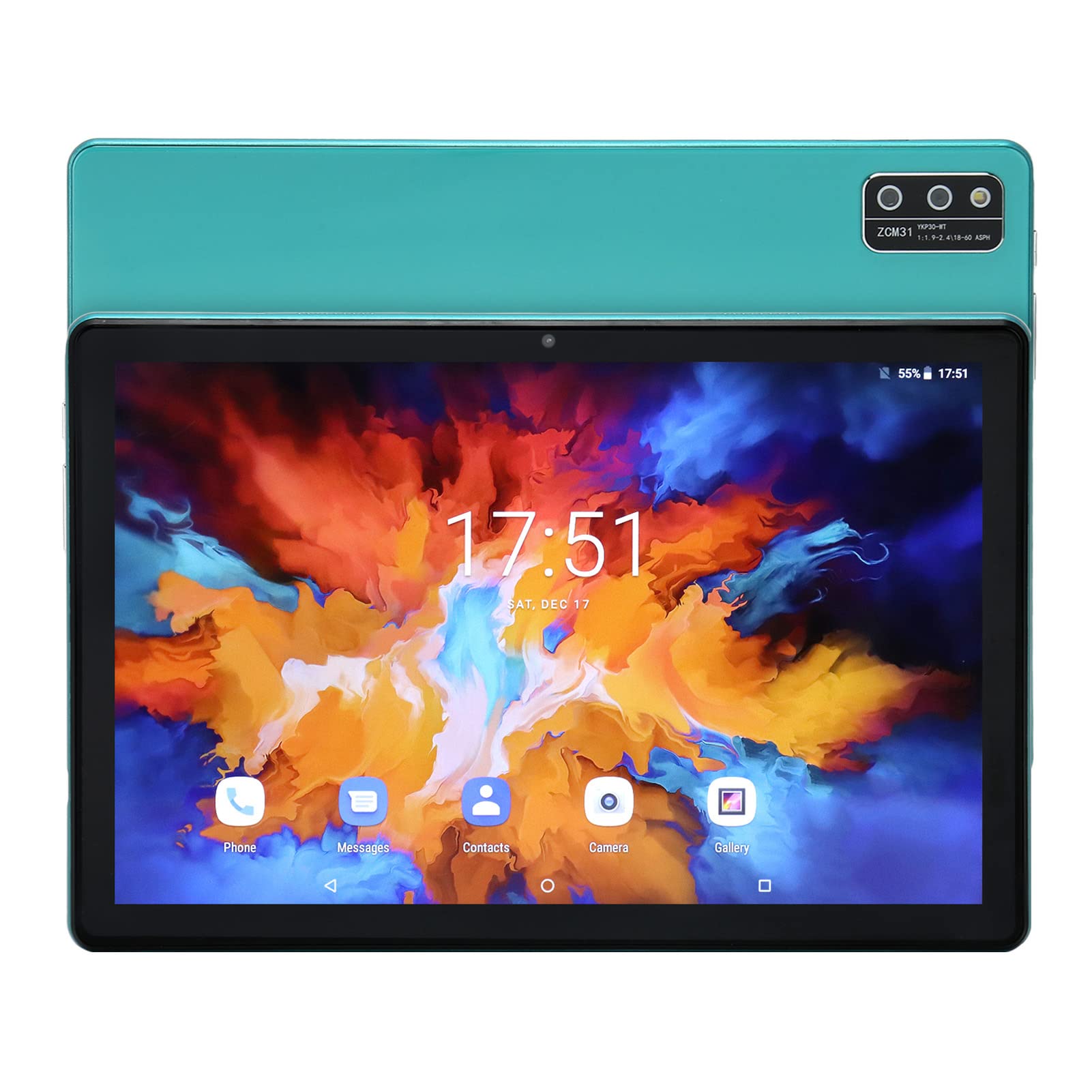 10.1in Smart Tablet, 5GWiFi 8GB 128GB Octa Core Tablet, Portable 8800mAh IPS Touch Screen HD Tablet for Home, School, Office 100‑240V Green