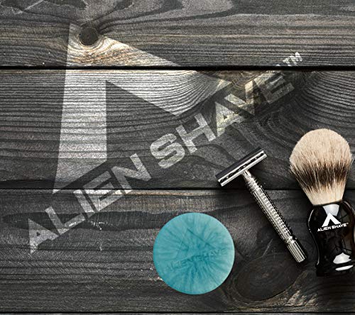 Alien Shave Shaving Soap For Men & Women (Solar Mint). Powered with Coconut Oil and Glycerin. 4.25 oz (1-Pack)
