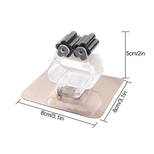 10Pcs Mop Broom Holder Clip, Self Adhesive Wall Mounted Broom Grippers, Great adhesion Anti-Slip Storage Rack for Kitchen, Garden, Garage, Bathroom, Office