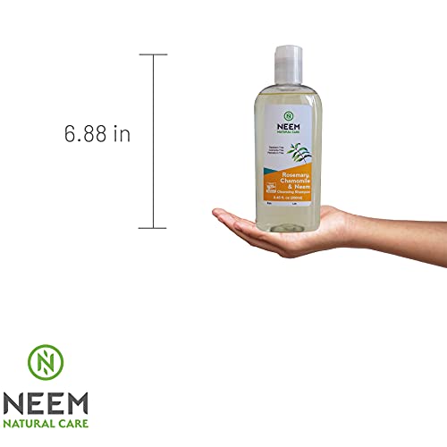 N NEEM NATURAL CARE | Pack of 3 Shampoo with Rosemary, Chamomile & Neem 8.45 oz