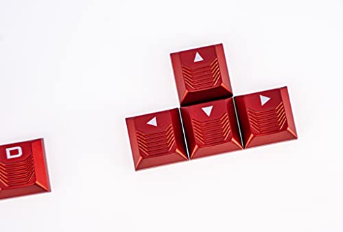 Mechanical Keyboard keycaps WASD keycaps Direction Keys Non-Slip Texture Design keycaps Professional Gaming keycaps (Red)