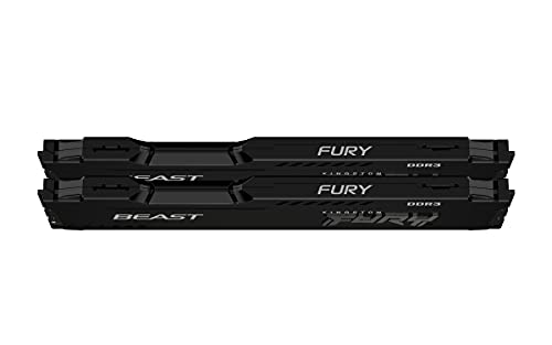 Kingston Fury Desktop PC Memory DDR3 1866MHz 8GB x 2 Kingston Fury Beast CL10 KF318C10BBK2/16