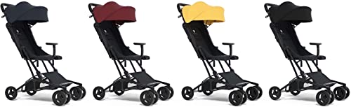 ShaHa Lightweight Stroller β Baby Travel Stroller for Toddlers β Foldable Compact Stroller for Travel, Airplane Stroller has Swivel Front Wheels, 1-Step Brake, Sun Canopy and Reclining Backrest Red