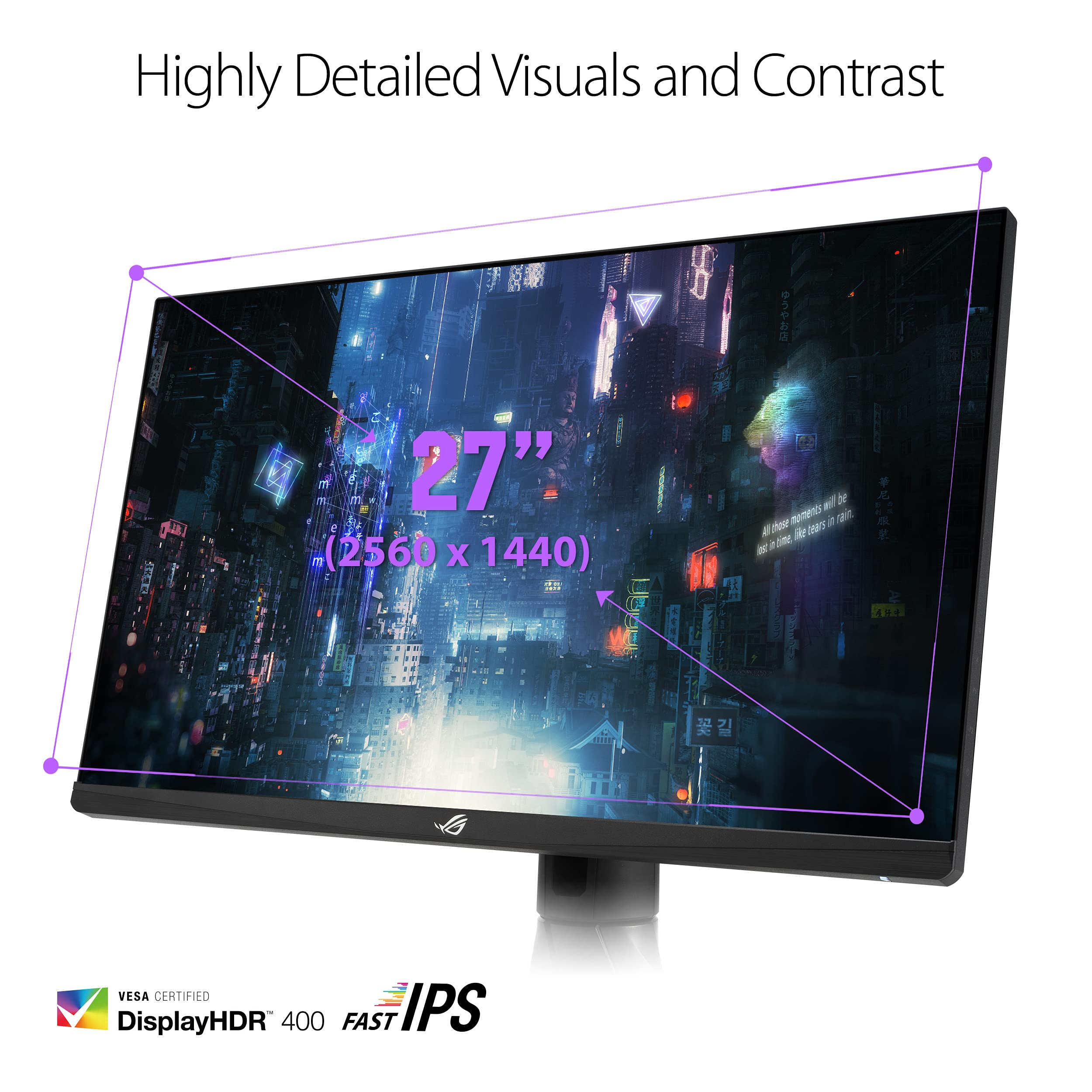 ASUS ROG Strix 27 inches 2K HDR Gaming Monitor (XG27AQM) - WQHD (2560 x 1440), Fast IPS, 270Hz (Renewed)