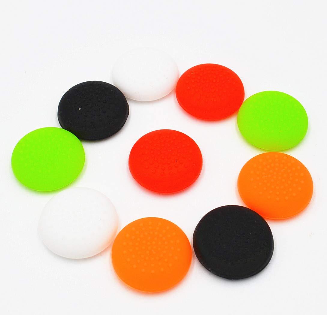 30PCS Joystick Thumb Stick Grips Cap Gamepad Replacement Parts Colorful Rubber Cover Compatibled For PS3 / PS4 / Xbox 360 / Xbox One Analog Controllers