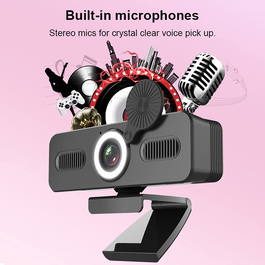 UXZDX CUJUX Webcam Webcam Web Camera with Microphone Web Cam for Pc Computer Laptop Video Mini Camera with Webcam Cover (Size : X-Large)