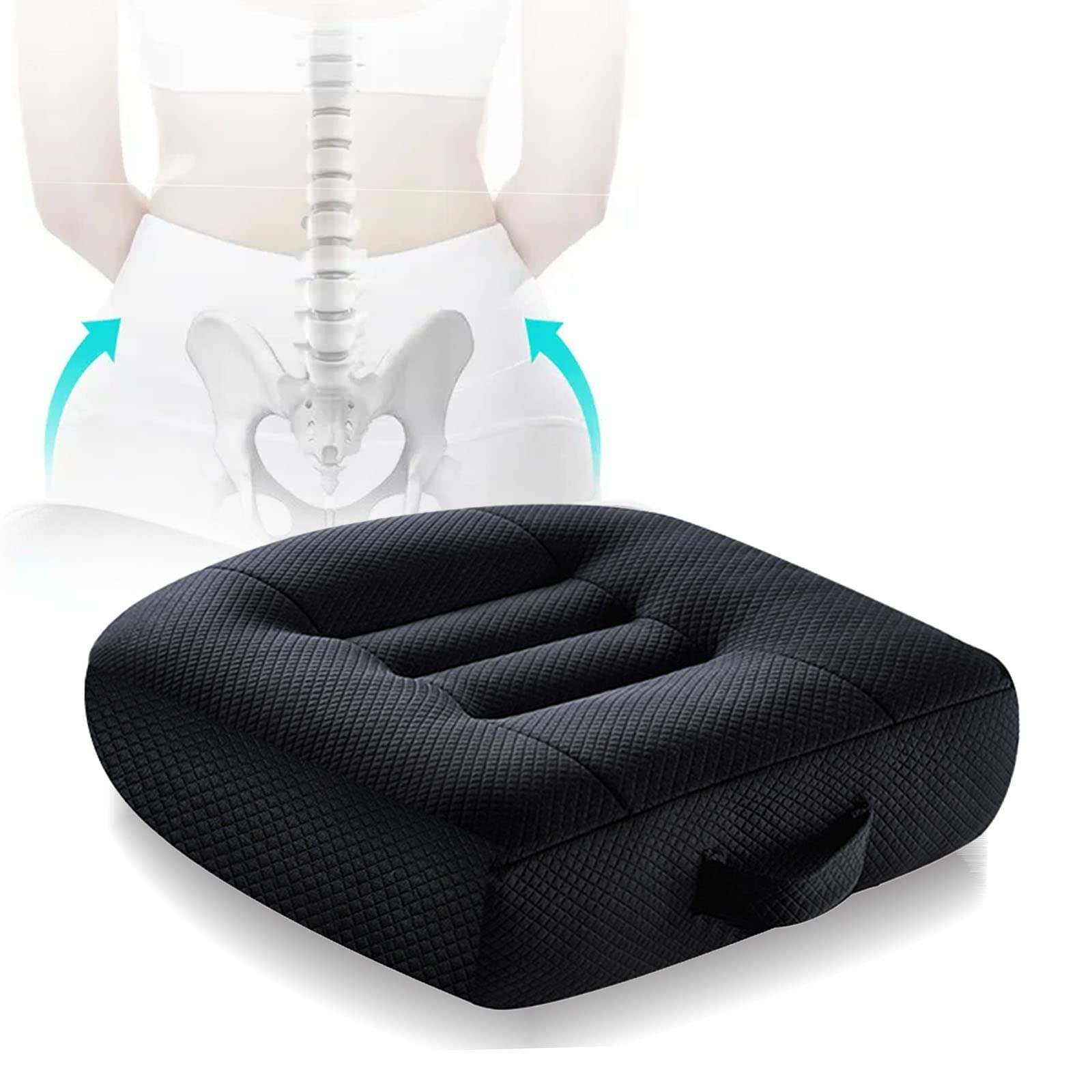 JYBBGO Adult Booster Seat for Car, Cushion Heightening Height Boost Mat, Breathable Mesh Portable Car Seat Pad Angle Lift Seat for Car, Office,Home