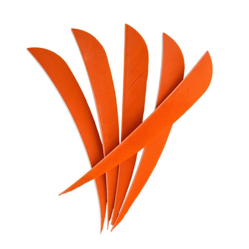 12 Pieces 4 inch Archery Arrow Fletching Right Wing Fletches AI LI WEI (Color : Orange)