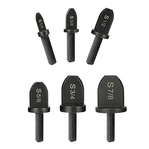 SeonFook 6pcs HVAC Tools Swaging Tool Drill Bit Set Flaring Tool Drill Bits Portable Air Conditioner Copper Pipe Tube Expander Repairing Set with 7/8'', 3/4'', 5/8'', 1/2'', 3/8'', 1/4'' Bits