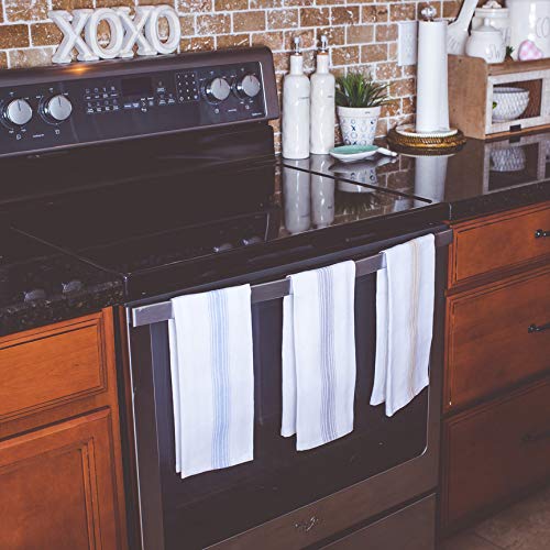 GREEN LIFESTYLE 12 Pack Kitchen Towels 15x25-100% Natural Cotton Dish Cloths, Reusable Cleaning Rags, Super Absorbent, Machine Washable Kitchen Towel Set