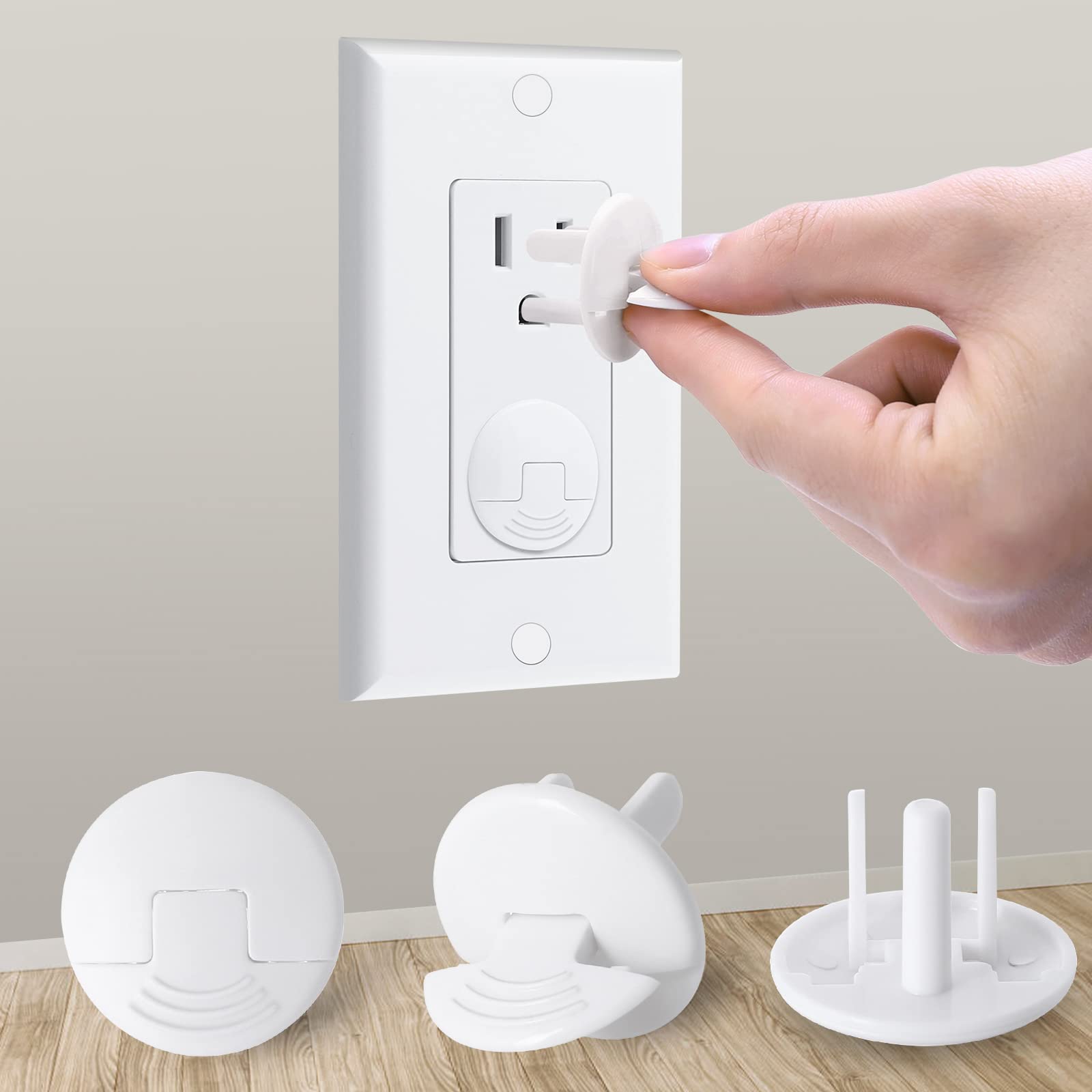 Bundle of Retractable Baby Gate White - PRObebi 360 Retractable Dog Gate + 38 PCS Outlet Covers Baby Proofing
