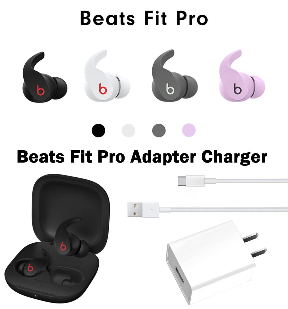 60in USB C Charger Cable for Beats Solo 4,Beats Pill 2024, Studio Buds +, Studio Pro (x Kim Kardashian), Beats Flex,Fit Pro, Wireless Earbuds Headphone Speakers Power Charging Block Cord Accessories