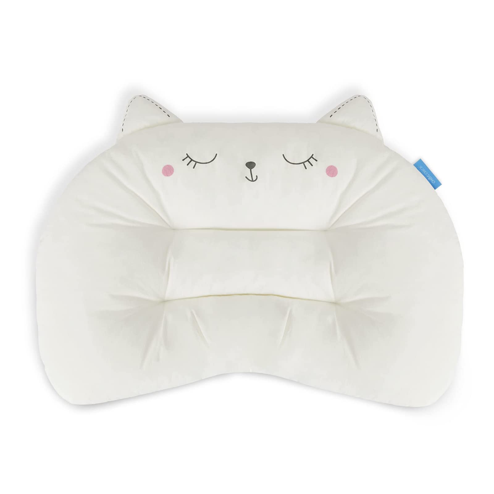 Choc chick Toddler Pillow,20X14inches Machine Washable Soft Hypoallergenic Kids Pillows,Child Cute Animal Perfect Toddler Pillows for Sleeping 2 Year Old (Cat)