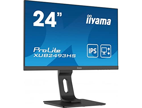 iiyama 24 ETE IPS-Panel, 1920x1080, 13cm Height Adj. Stand, W126364580 (13cm Height Adj. Stand, Pivot, 4ms, 250 cd/mý, Speakers, VGA, HDMI Prolite XUB2493HS-B4, 61 cm (24),)