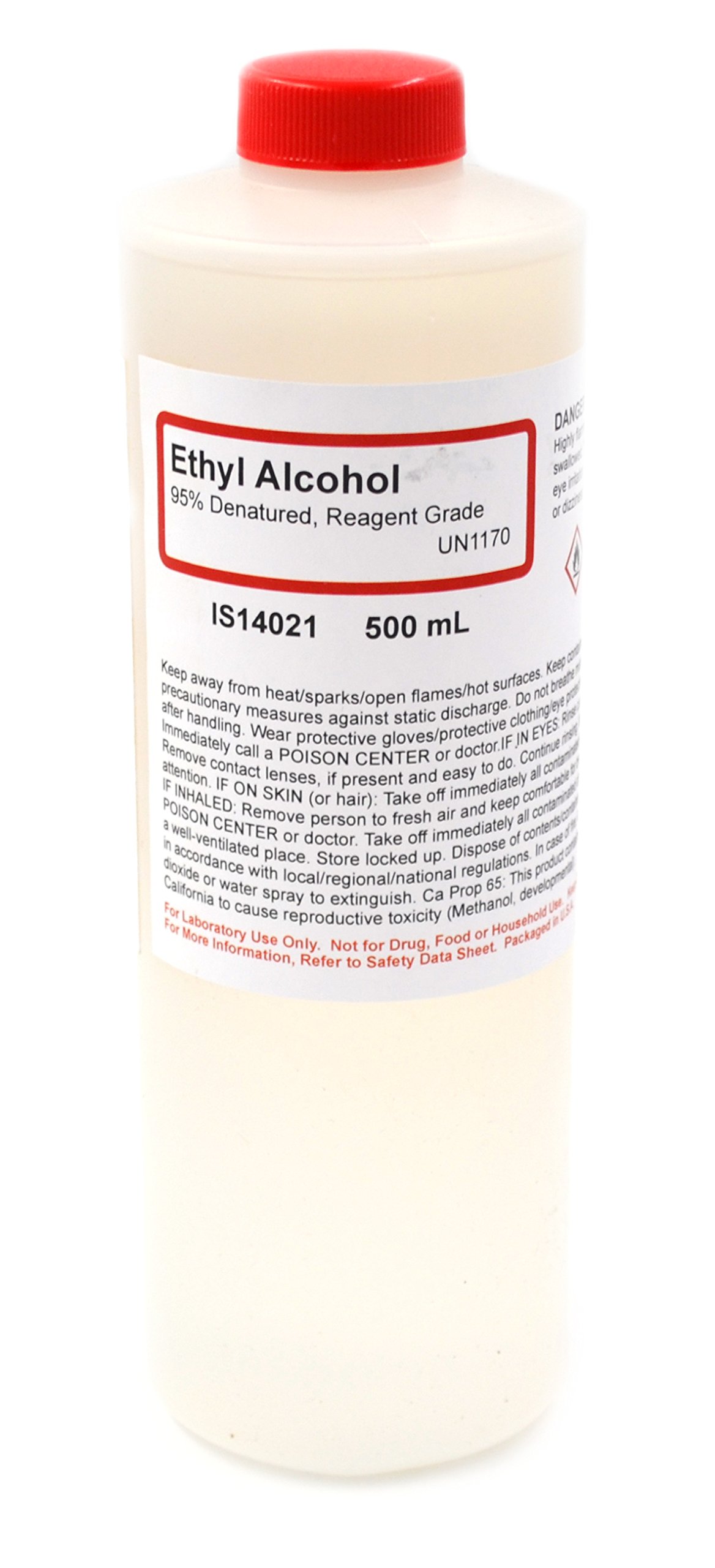 ALDON Innovating Science Reagent Grade 95% Denatured Ethyl Alcohol, 500mL - The Curated Chemical Collection - Not for Use on Body or Skin