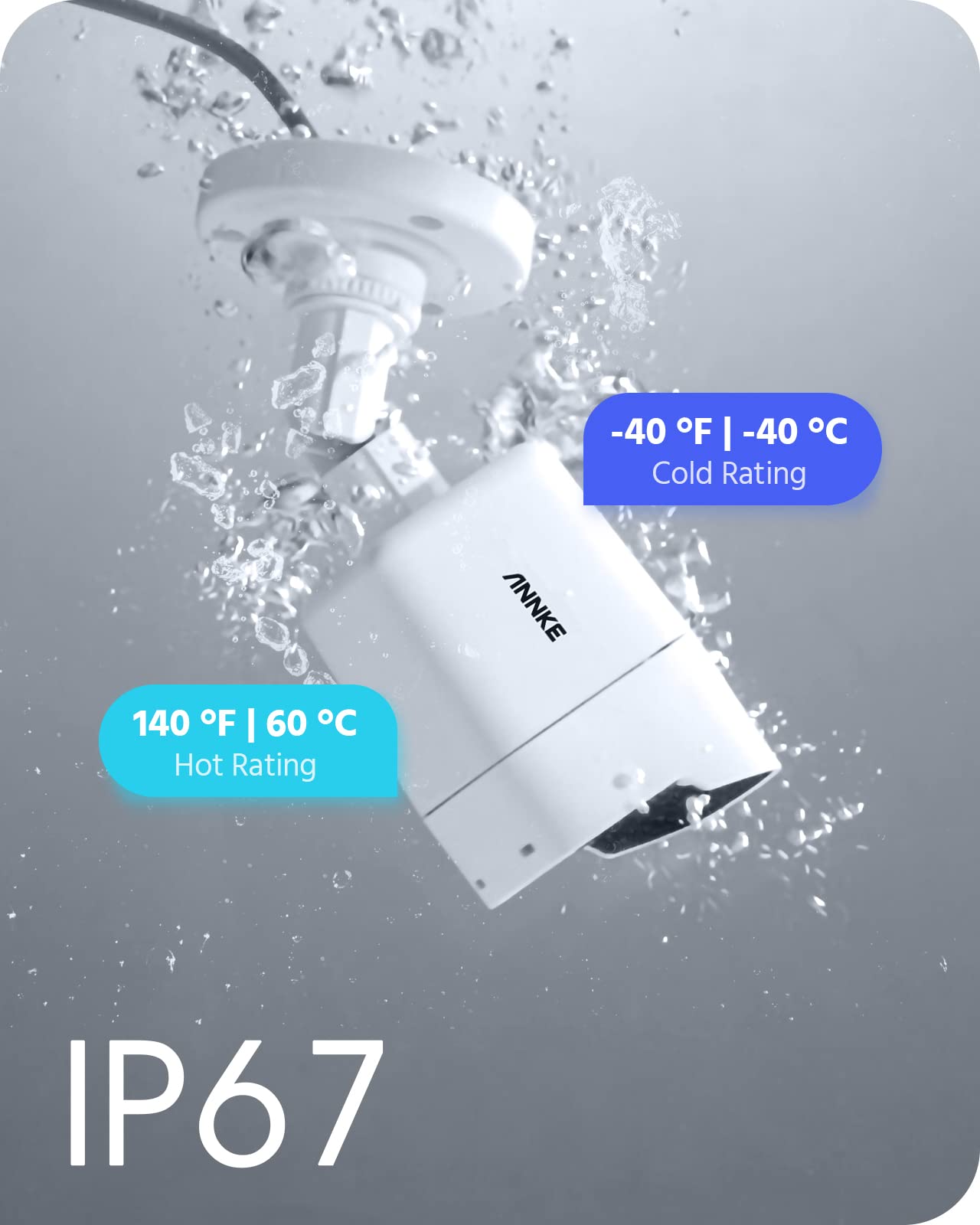 ANNKE 5MP Super HD Security Camera, IP67 Waterproof Bullet TVI Add-on Surveillance Camera for Outdoor & Indoor Use, Smart IR and EXIR 100ft/30m Night Vision
