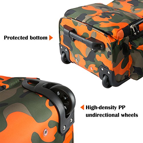20 inches Big Storage Multifunction Travel Wheeled Rolling Backpack Luggage Books Laptop Bag by HollyHOME