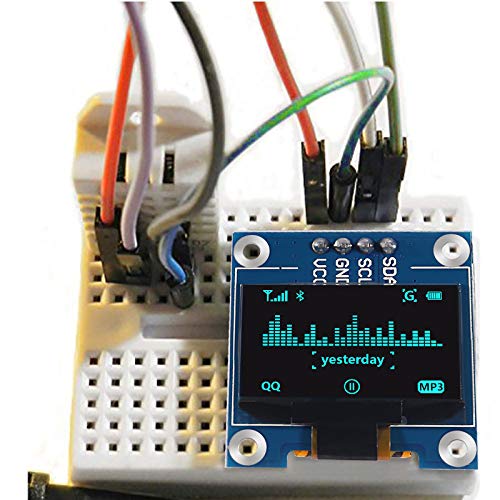 ALMOCN 0.96" OLED Module I2C IIC Serial 12864 128X64 OLED Display Module with SSD 1306 Driver(1PC,Blue)