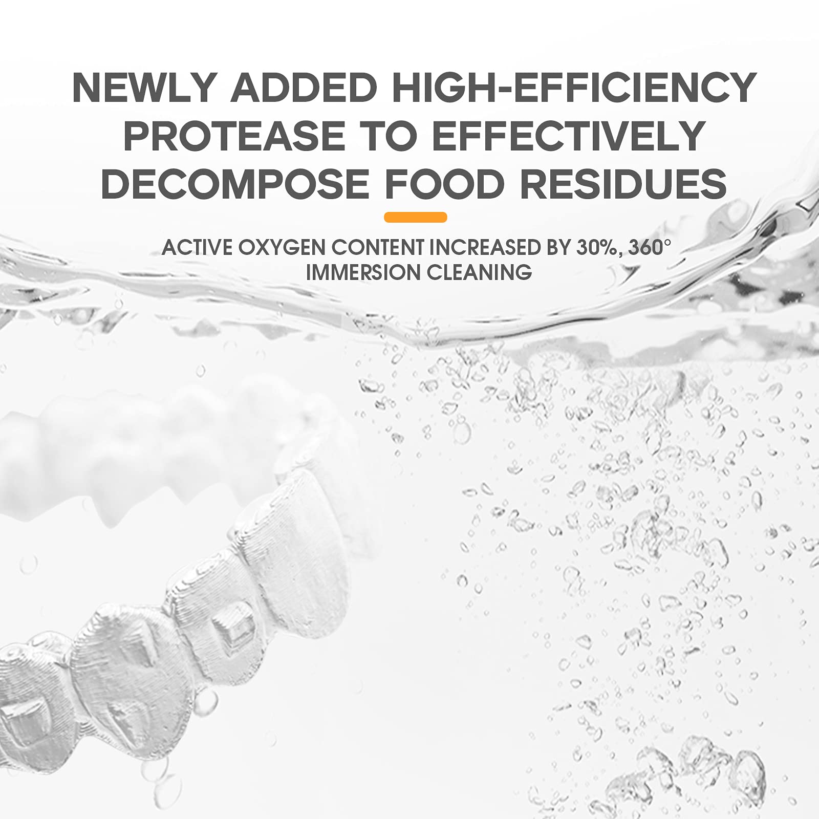 Y-Kelin Retainer and Denture Cleaner 120 Tablets for 4 Months Removes Stains Plaque Odors for Dentures Retainers Mouth Guard and Removable Dental Appliances (Apple, 120 PCS)