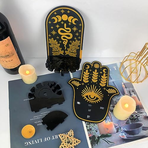 1 Set of Hand Wall Hanging Wall Storage Rack Resin Mold Molds Epoxy Resin Eyes Sun Moon Flower Shaped Palm Tray Halloween for Wall Shelf Candle Vase, DIY Making Decor Art Crafts